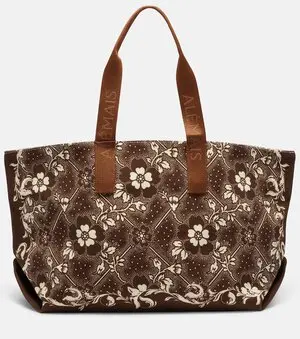 ALEMAIS Printed Canvas Tote Bag - Brown