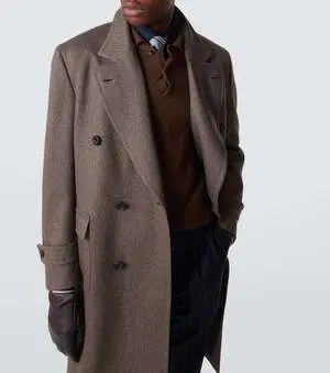Thom Sweeney Double-breasted Wool Overcoat
