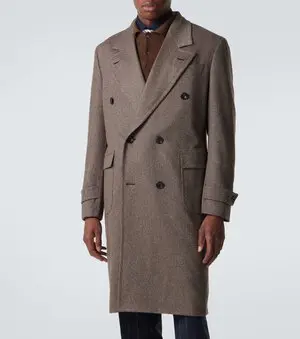 Thom Sweeney Double-breasted Wool Overcoat