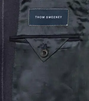 Thom Sweeney Chalk Stripe Wool And Cashmere Suit - Blue