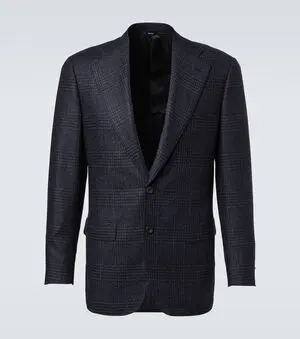 Thom Sweeney Checked Wool And Silk Blazer