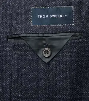 Thom Sweeney Checked Wool And Silk Blazer
