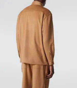 SAMAN AMEL Cashmere Overshirt - Beige