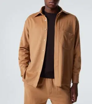 SAMAN AMEL Cashmere Overshirt - Beige