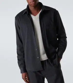 SAMAN AMEL Cashmere Overshirt - Grey