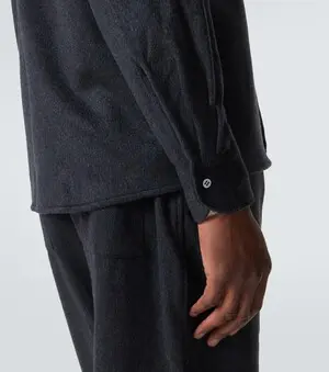 SAMAN AMEL Cashmere Overshirt - Grey