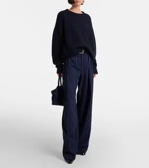 Ralph Lauren Jody Wool Wide-leg Pants - Blue