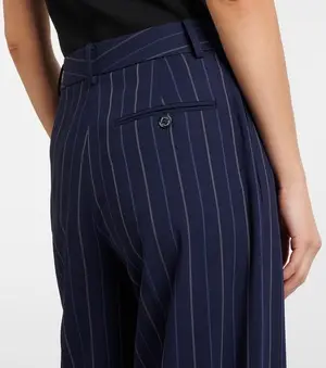 Ralph Lauren Jody Wool Wide-leg Pants - Blue