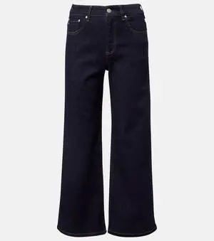 Ag Saige Cropped Wide-leg Jeans - Black