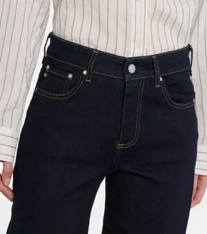 Ag Saige Cropped Wide-leg Jeans - Black