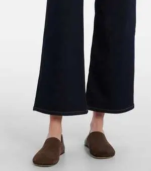 Ag Saige Cropped Wide-leg Jeans - Black
