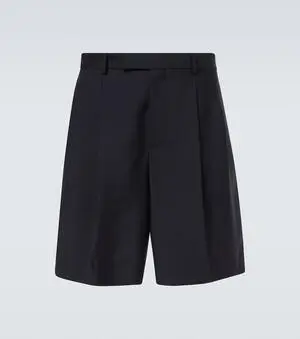 JIL SANDER Wool And Mohair Shorts - Blue