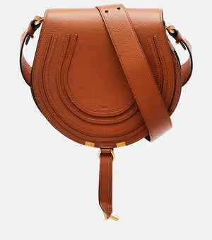 Chloé Marcie Leather Crossbody Bag - Brown