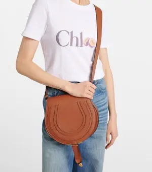 Chloé Marcie Leather Crossbody Bag - Brown