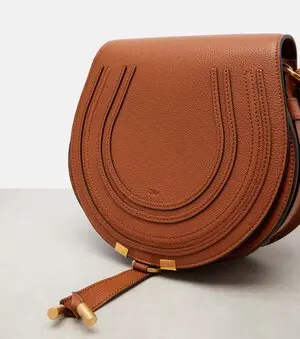 Chloé Marcie Leather Crossbody Bag - Brown