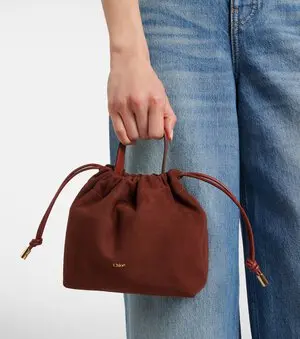 Chloé Small Suede Bucket Bag - Brown