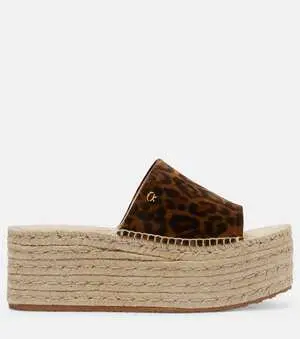 GIANVITO ROSSI Leopard-print Suede Espadrille Sandals