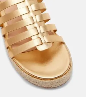 GIANVITO ROSSI Leather Espadrille Sandals