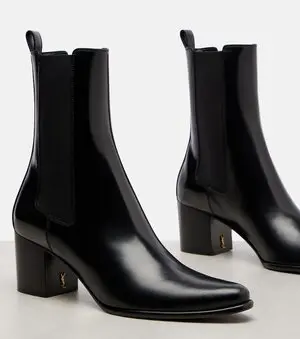 Saint Laurent Jill 60 Leather Ankle Boots