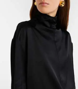 TOTEME Turtleneck Satin Top