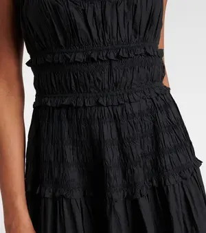 DÔEN Marianne Cotton Poplin Midi Dress - Black