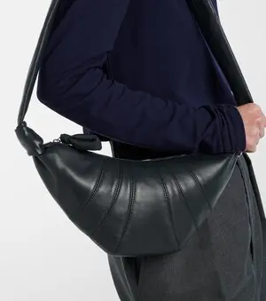 LEMAIRE Small Leather Shoulder Bag - Blue
