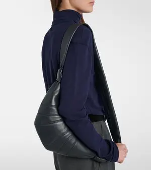 LEMAIRE Small Leather Shoulder Bag - Blue