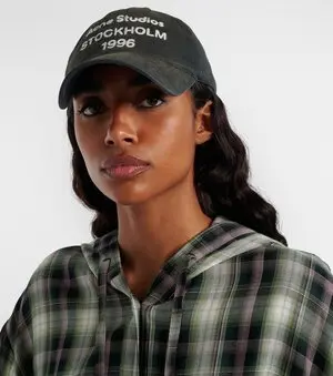 Acne Studios Logo Cotton Twill Baseball Cap
