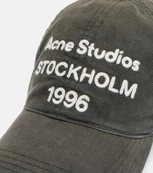 Acne Studios Logo Cotton Twill Baseball Cap