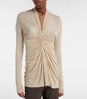 Rick Owens Radiance Gathered Top - Beige