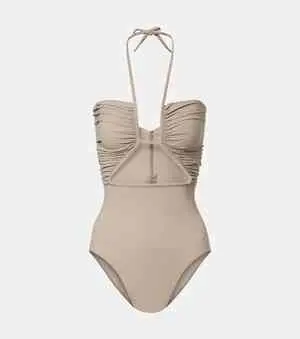 Rick Owens Prong Cutout Swimsuit - Grey