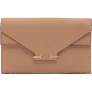 TOM FORD Mini Double T Leather Shoulder Bag - Rhum