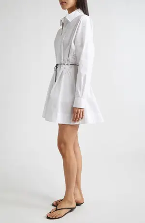 Staud Chi Long Sleeve Mini Shirtdress