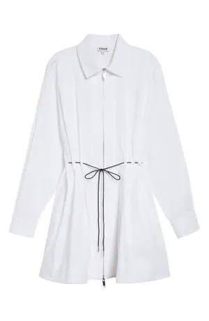 Staud Chi Long Sleeve Mini Shirtdress