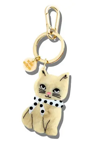 SOLAR ECLIPSE Hand-painted Kitten Bag Charm - Cream