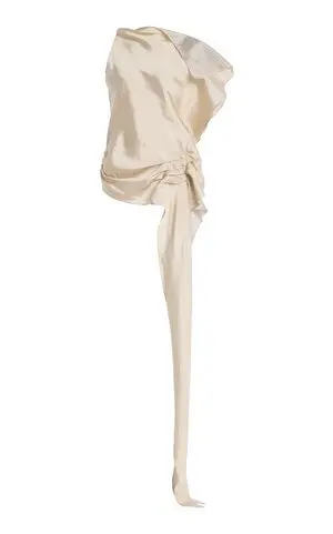 KALLMEYER Elif Ruffled Silk Top - Neutral