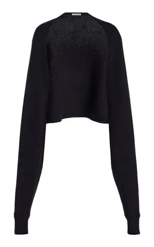 KALLMEYER Yara Cotton Knit Shrug - Black