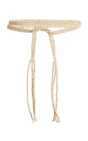 KALLMEYER Sora Beaded Belt - White