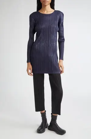 Issey Miyake Tune Pleated Longline Top