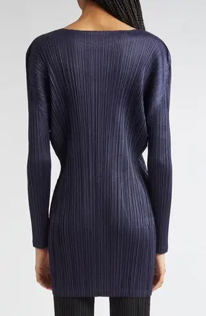 Issey Miyake Tune Pleated Longline Top