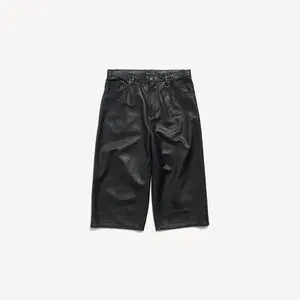 Balenciaga Cropped Baggy Leather Pants