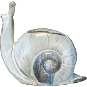 STORIED HOME Snail Vase/planter - White