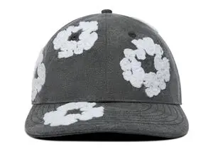 DENIM TEARS Cotton Wreath Dyed Cap - Charcoal