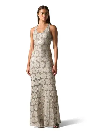 JBQ Ricky Sequin Gown - Champagne