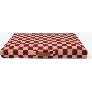 LAY LO Plaid Dog Bed - Red