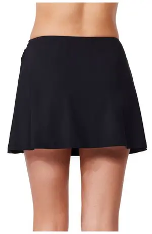 GOTTEX Pull-on Cover-up Skirt - Black