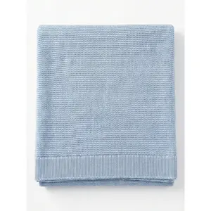 Anaya Harbor Knit Throw Coastal Blue
