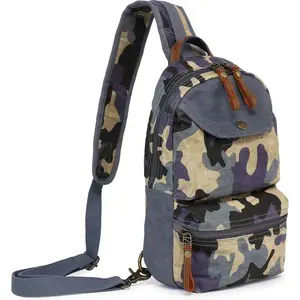 TSD BRAND Mountain Leaf Sling Bag - Navy Camo