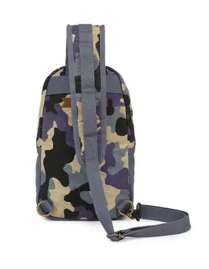 TSD BRAND Mountain Leaf Sling Bag - Navy Camo