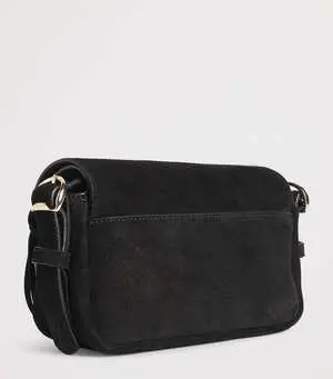 Sandro Small Suede Le Mambo Cross-body Bag - Black